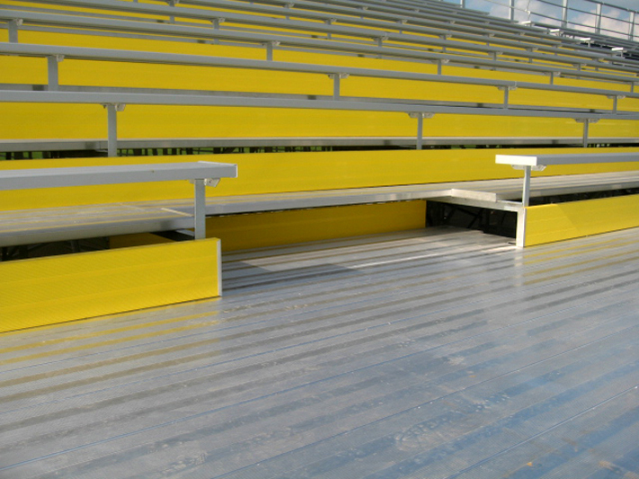 Riser Boards - Barrier Free Seating on Elevated Bleacher - Bleacher Guys